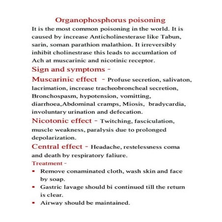 Organophosphorus poisoning | PPTX