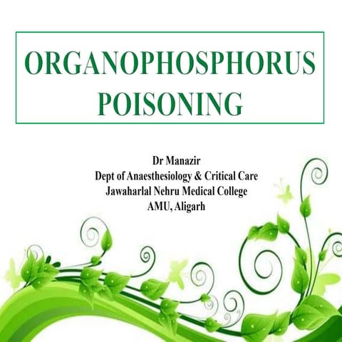 Organophosphorus poisoning | PPTX