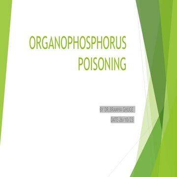 ORGANOPHOSPHORUS POISONING treatment in India | PPTX