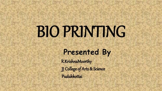 3 d bioprinting | PPT