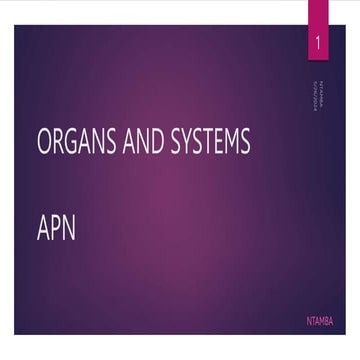 ORGANS AND SYSTEMS- ANATOMY AND PHYSIOLOGY.pptx