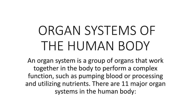 Earth and Life Science - Grade 11 (Organ Systems) | PPTX