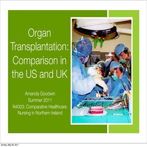Organ Transplantation: Comparison in the US and UK | PDF