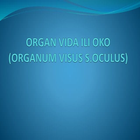 Organ vida ili oko | PPTX
