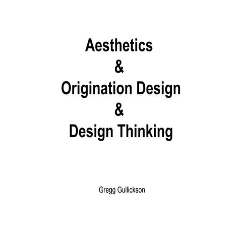 Org design aesthetics - design thinking | PPT