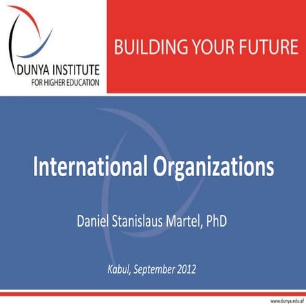 International Organizations: Session 1 | PPT