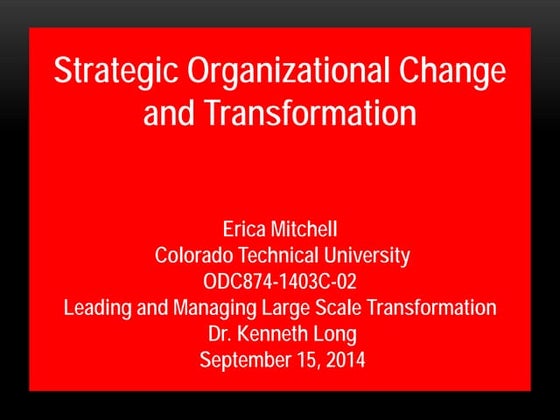 Strategic Change - Evolution | PPT