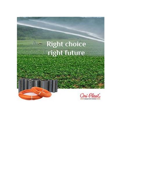 Ori Plast has Drinking Water Supply Pipe | PDF