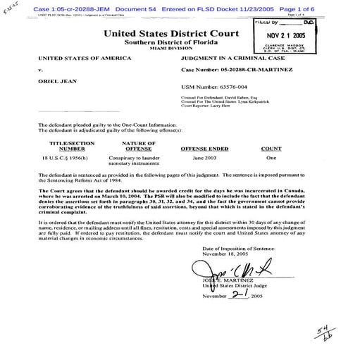 Oriel Jean Judgment | PDF