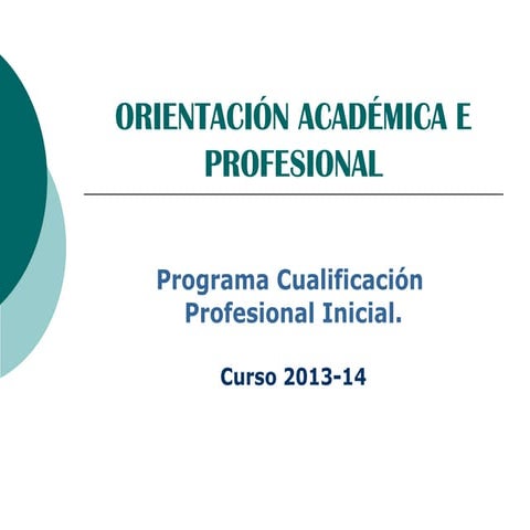 Orientación académica PCPI | PPT