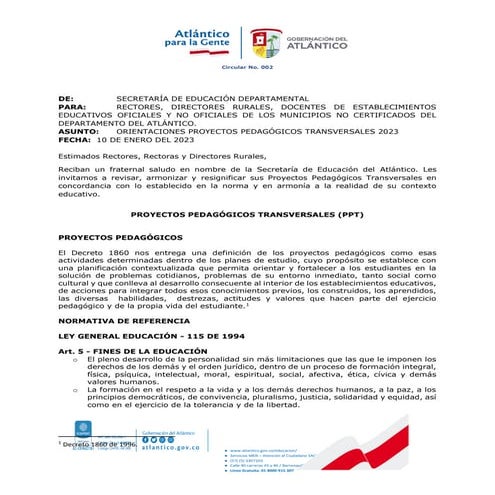 proyectos pedagogicos transversales | PPTX