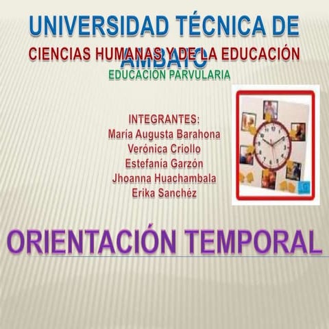 Orientacion temporal | PPTX