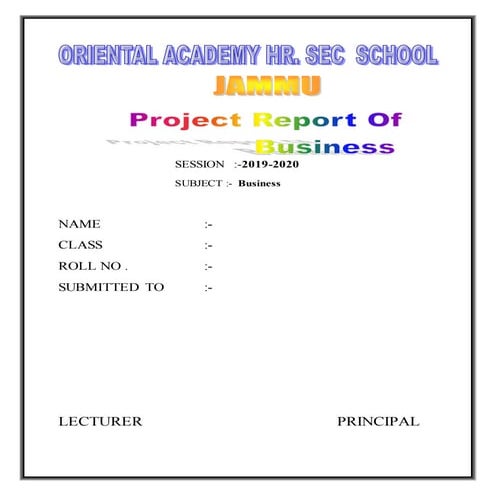 Oriental academy hr school | PDF