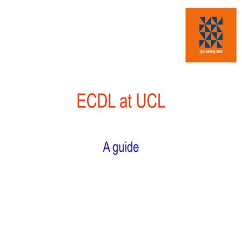 ECDL orientation | PPT