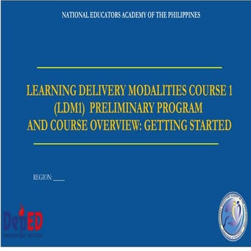 Orientation-LDM-1-Session-1-1.ppt a presentation during pandemicx | PPTX