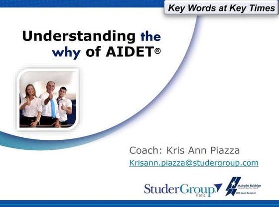 AIDET:TOOL FOR EFFECTIVE COMMUNICATION FOR SATISFACTION | PDF