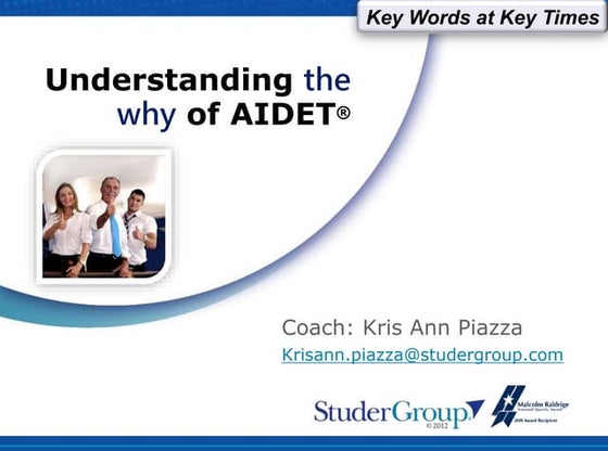AIDET:TOOL FOR EFFECTIVE COMMUNICATION FOR SATISFACTION | PDF