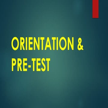 Orientation and Pre Test answer Science.pptx