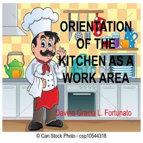 Orientation of the kitchen as a work area | PPTX