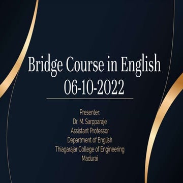 Bridge Course in English for Engineers | PPTX