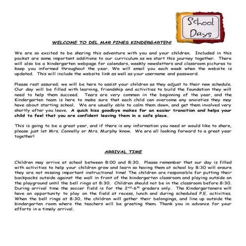 Orientation packet 2015 | DOCX