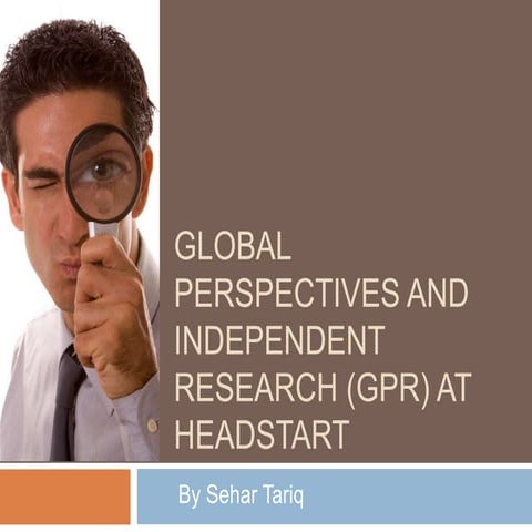Introduction to Global Perspectives at Headstart | PPTX