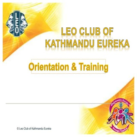 Orientation and Training Resources for Leo Clubs. | PPTX