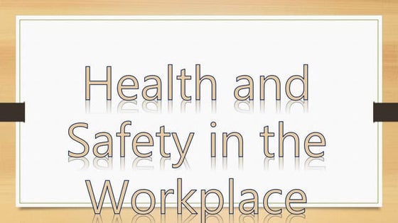 Safety in the Workplace.pptx | First Aid | Injuries