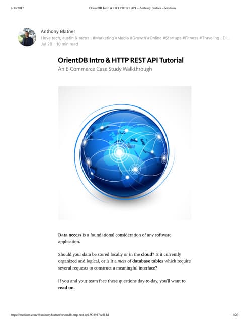 Orientdb Intro And Rest Api Tutorial Pdf
