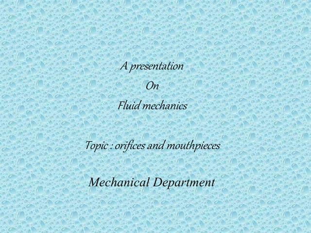 Orifice Sample Problems PowerPoint Presentation | PPTX