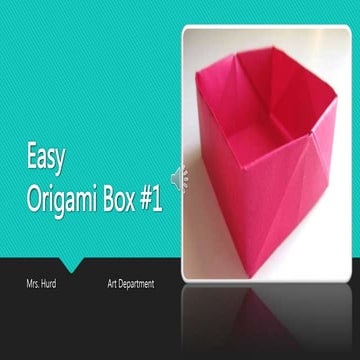 Origami blow up box
