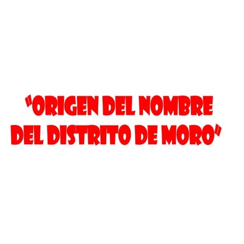 Origen de la palabra Moro | PPT