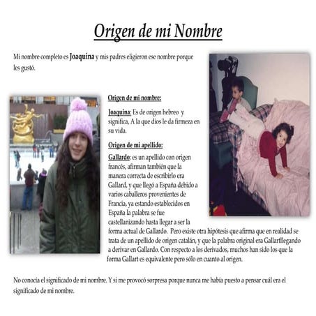 Origen de mi nombre | DOCX