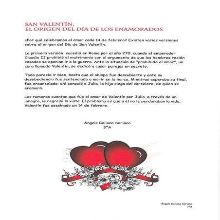 Origen dia de san valentín | PDF