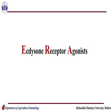 Ecdysone Receptor Agonists | PPTX