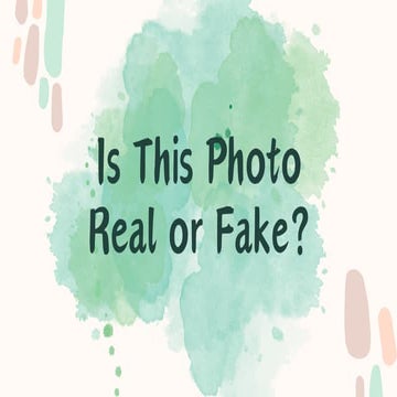 Introducing Digital Literacy Skills: Is This Photo Real or Fake? | PPT