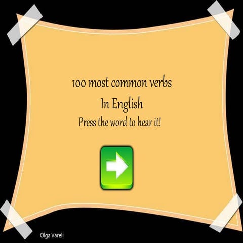 100 most common English verbs for beginners .Audio : http://youtu.be ...