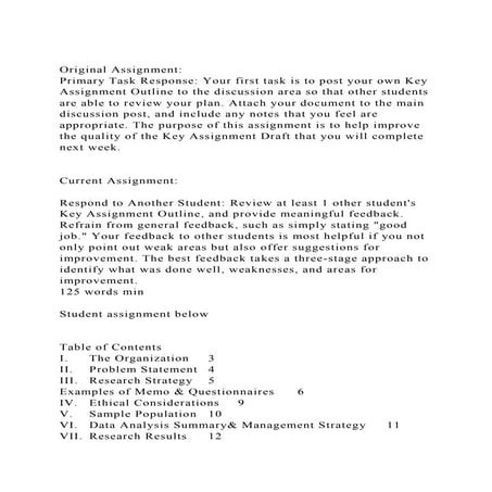 Original Assignmentprimary Task Response Your First Task Is Todocx
