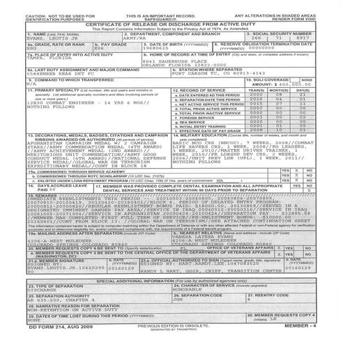 Original dd214 | PDF