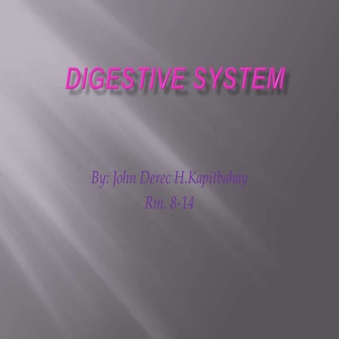 The Digestive System | PPTX
