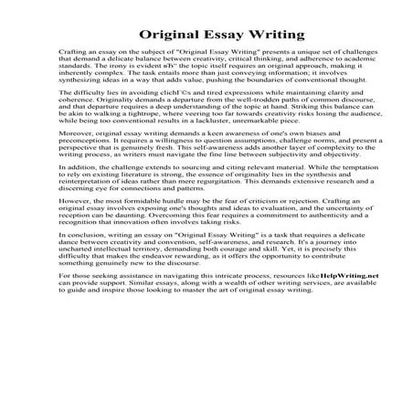 Original Essay Writing. College Essay Examples - 9+ in PDF | Examples | PDF