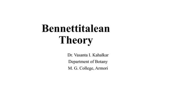 Bennettitales | PPT