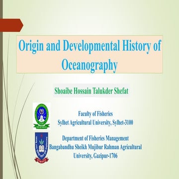 Origin and developmental history of oceanography | PPT
