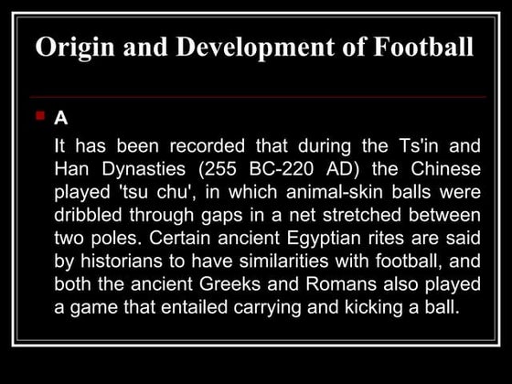 history of football | PPTX | Soccer | Sports