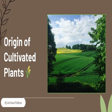 Center of origin of crop plants | PPTX