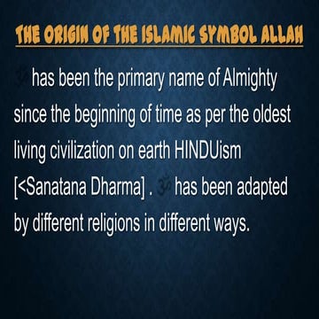 Origin of islamic symbol allah | PPTX