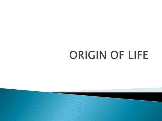 Origin of life | PPTX