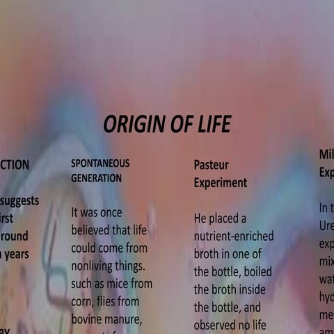Origin of life | PPTX