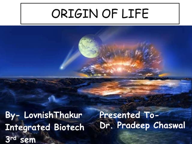 Origin of life | PPTX