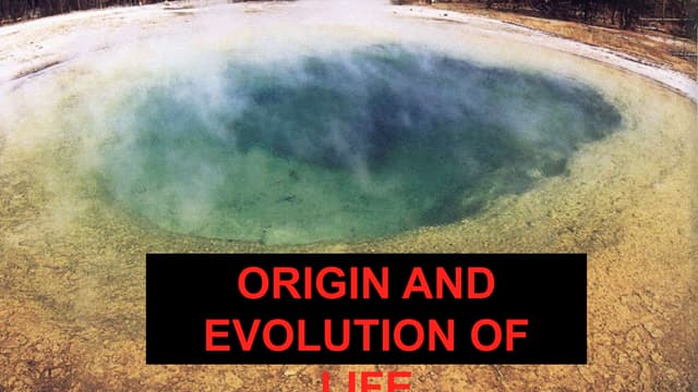 Origin of life | PPTX